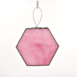 Hexagon Stained Glass Window Hanging. Gift for Her. A Modern - Etsy