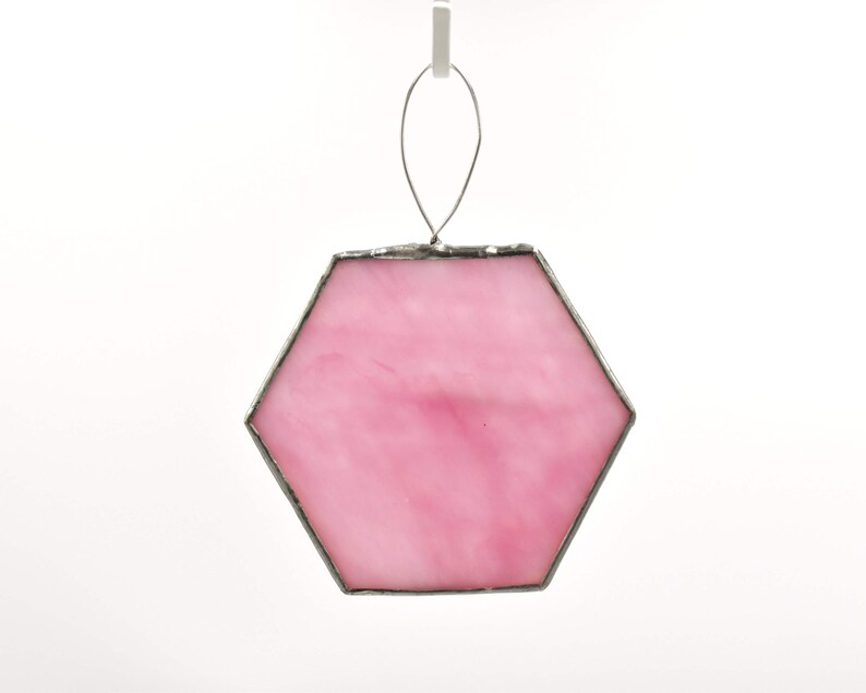Hexagon Stained Glass Window Hanging. Gift for Her. A Modern - Etsy
