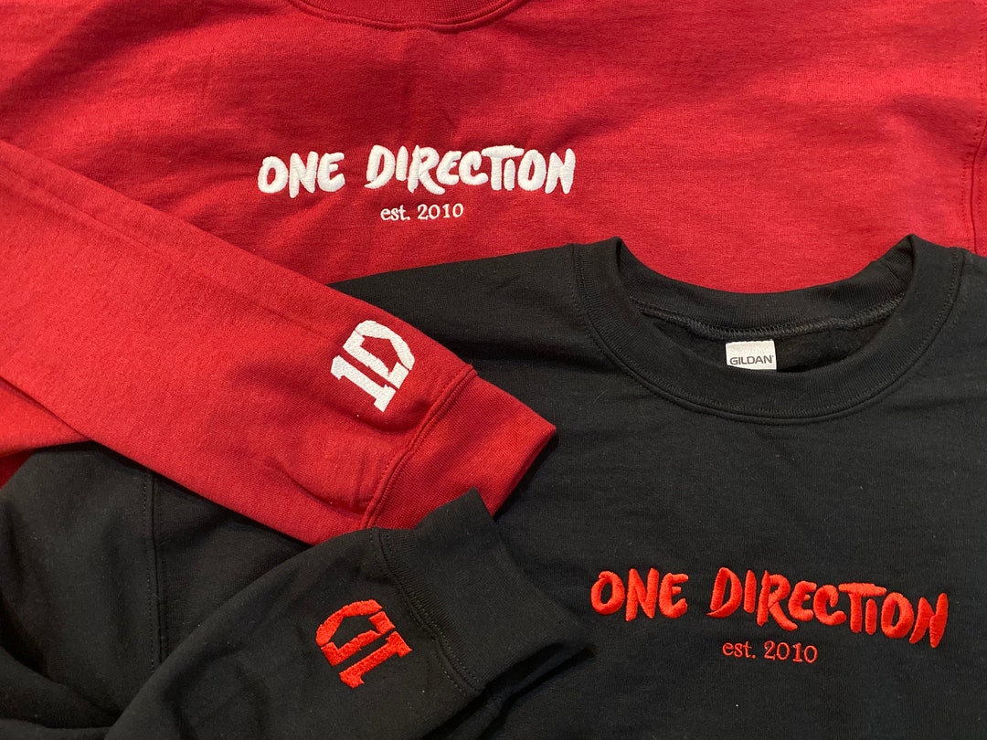 Embroidered One Direction Sweatshirt: Unisex 1D Fan Apparel - Etsy