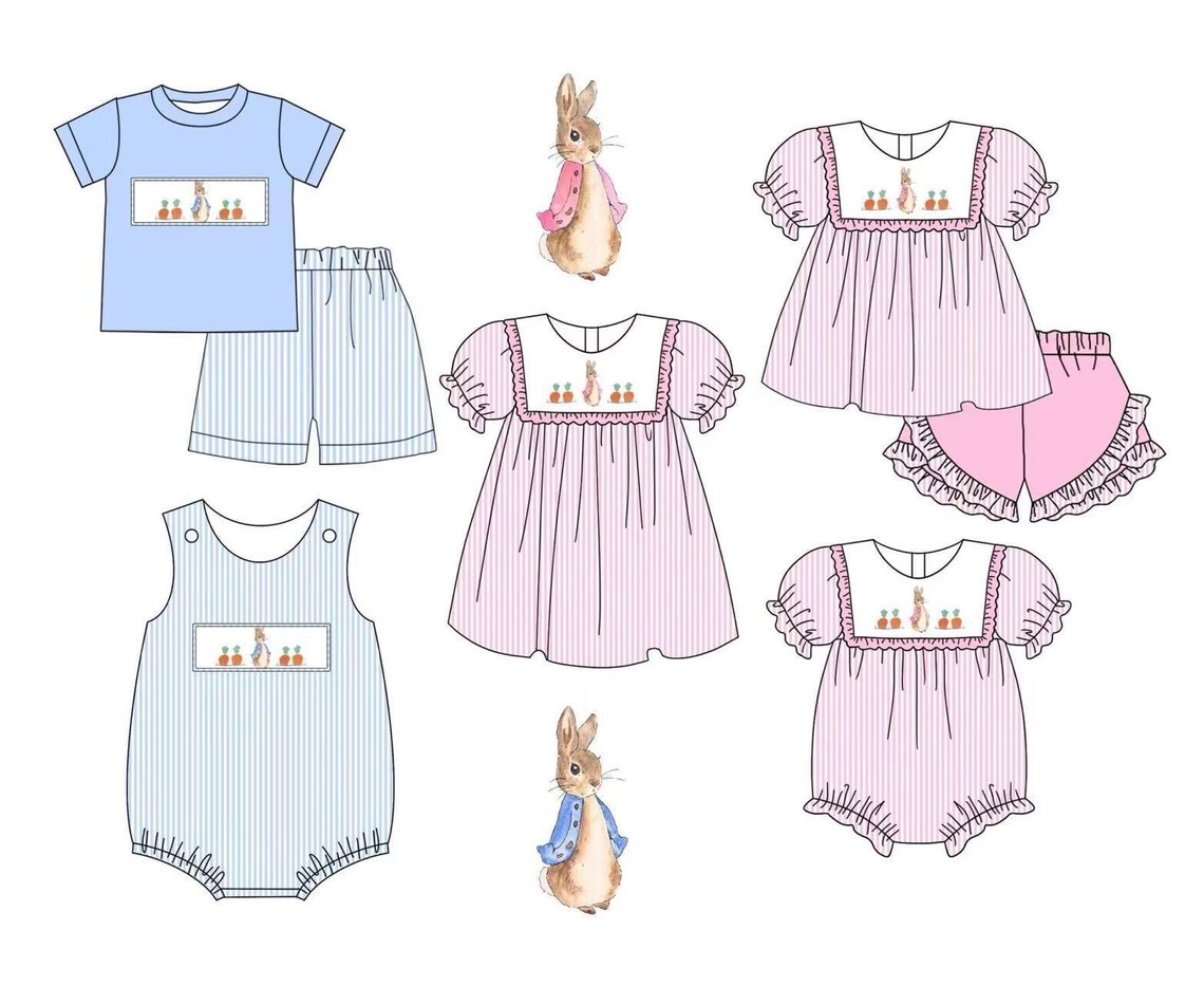 Bunny Rabbit Sets/boy/girl/blue/pink - Etsy