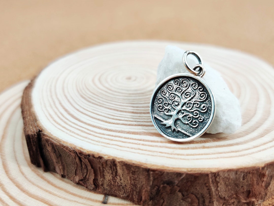 Double Sided Tree of Life Silver Pendant Necklace, Family Tree 925 ...