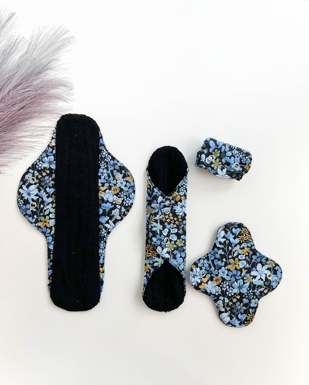 Menstrual Cloth Pads, Organic Heavy Leaking Pads, 4 Pack Washable ...