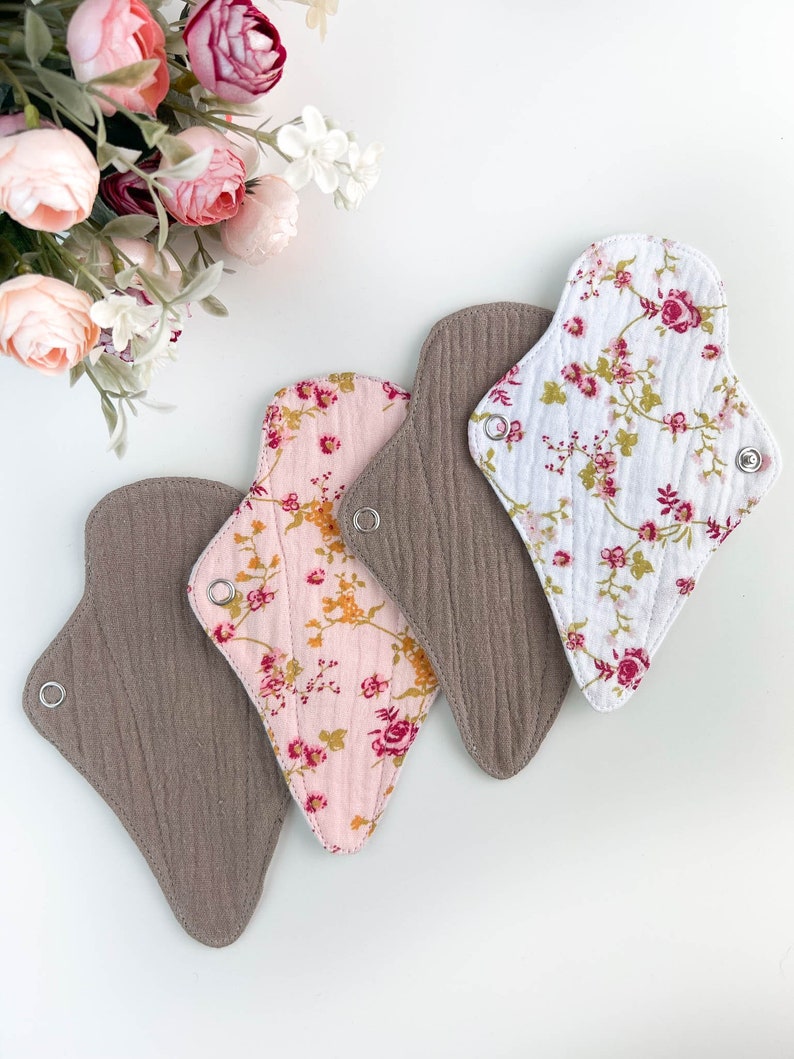 Organic Muslin THONG Sanitary Pads, Organic Panty Liners, Reusable ...