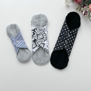 Reusable Cloth Sanitary Pads Regular Flow Washable & Incontinence Pads ...