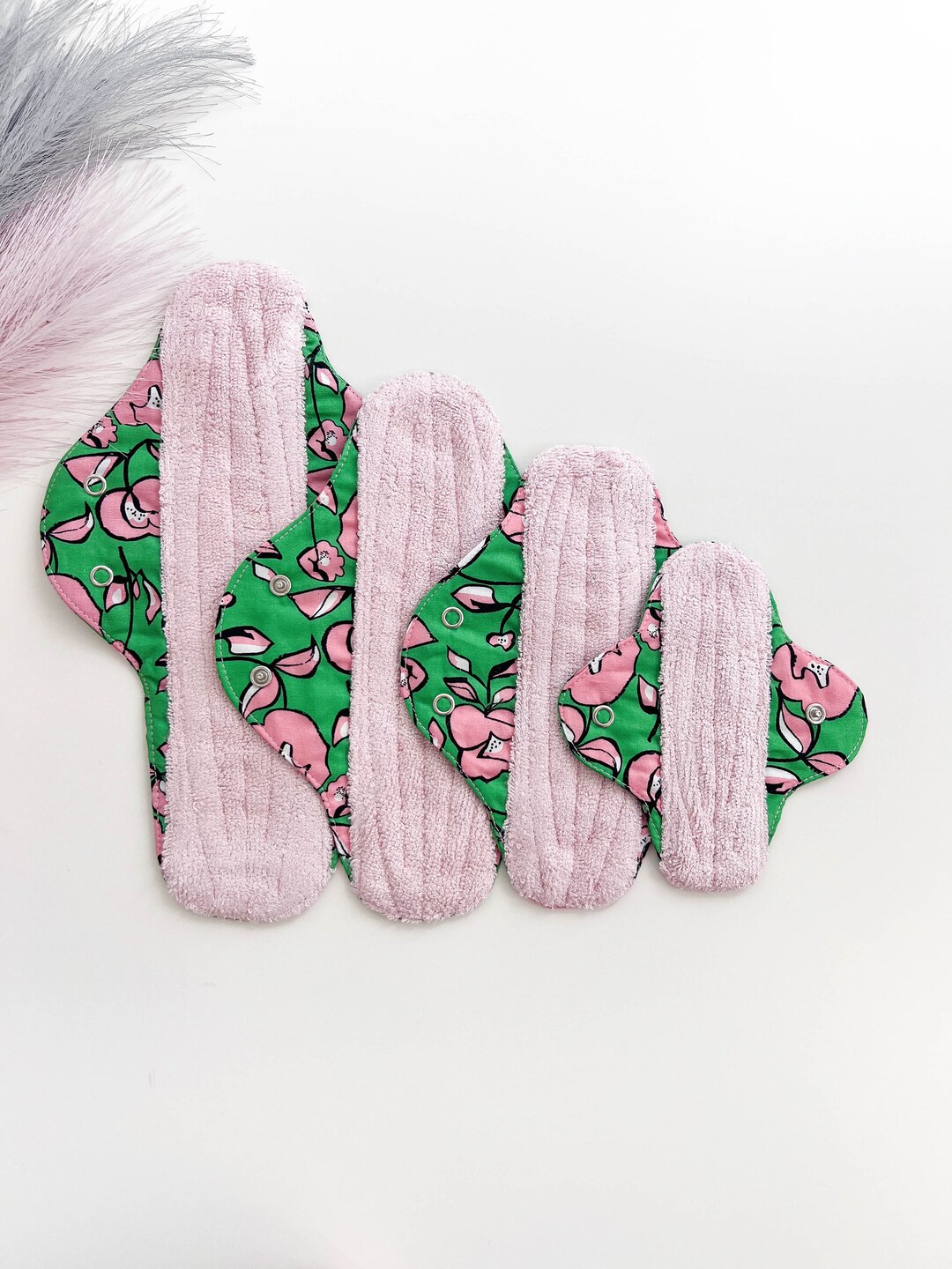 Green Menstrual Cloth Pads From Regular to Overnight Pads, Natural ...