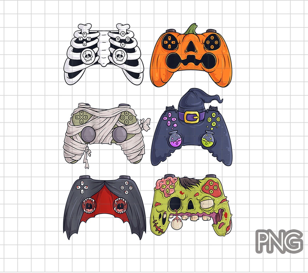 Halloween Skeleton Zombie Gaming Controllers Mummy Boys Kids PNG ...
