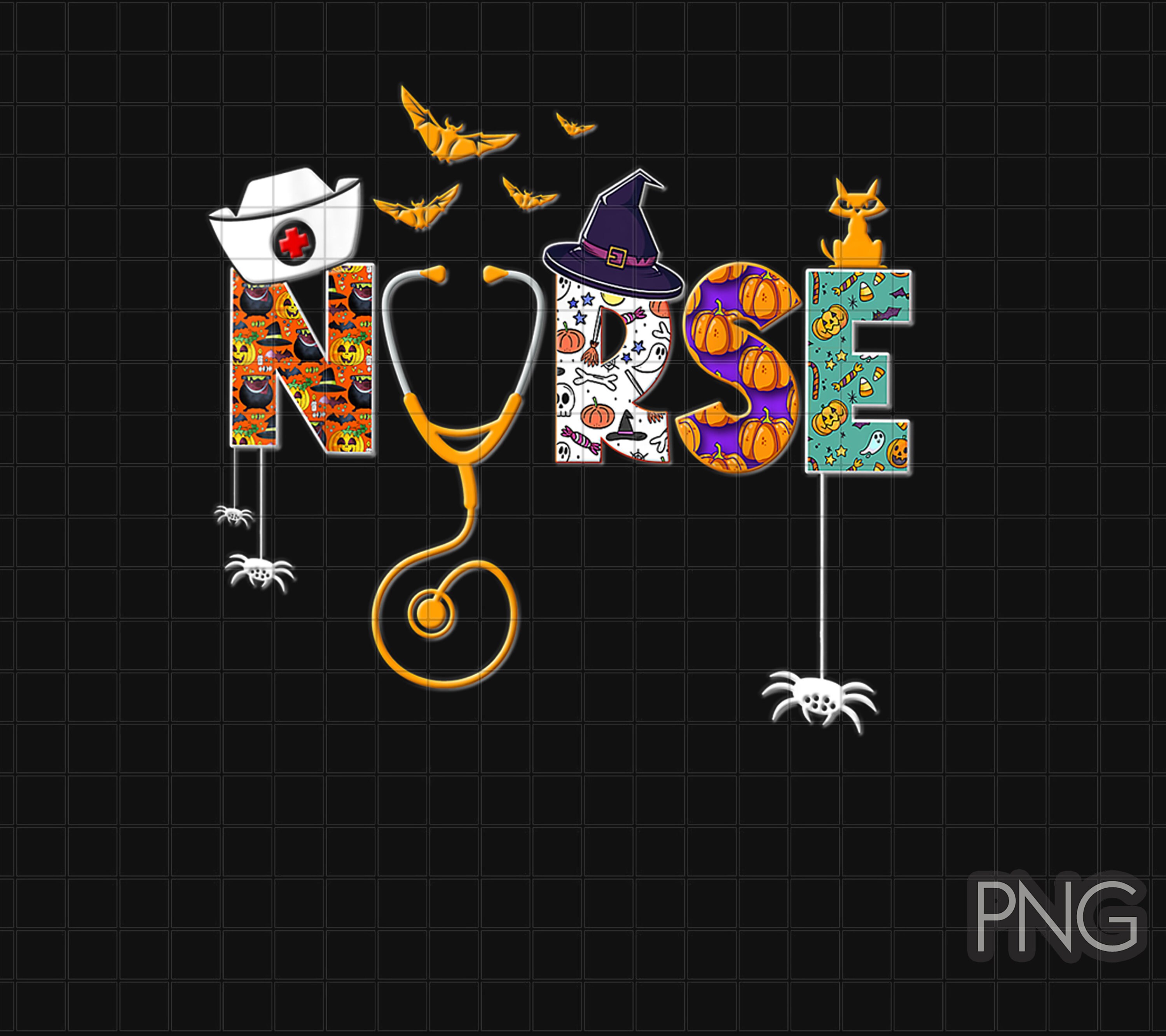 Nurse With Fall Element Png Sublimation Design, Nurse Png, Hello Fall ...