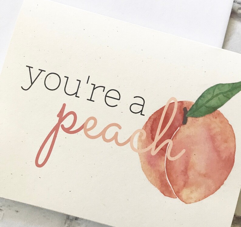 You're a Peach Card - Etsy