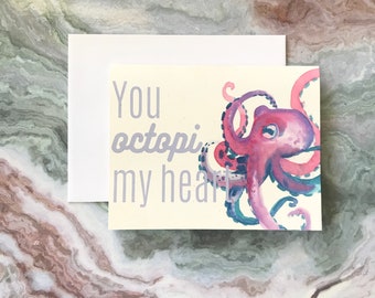 You Octopi My Heart Greeting Card - Etsy