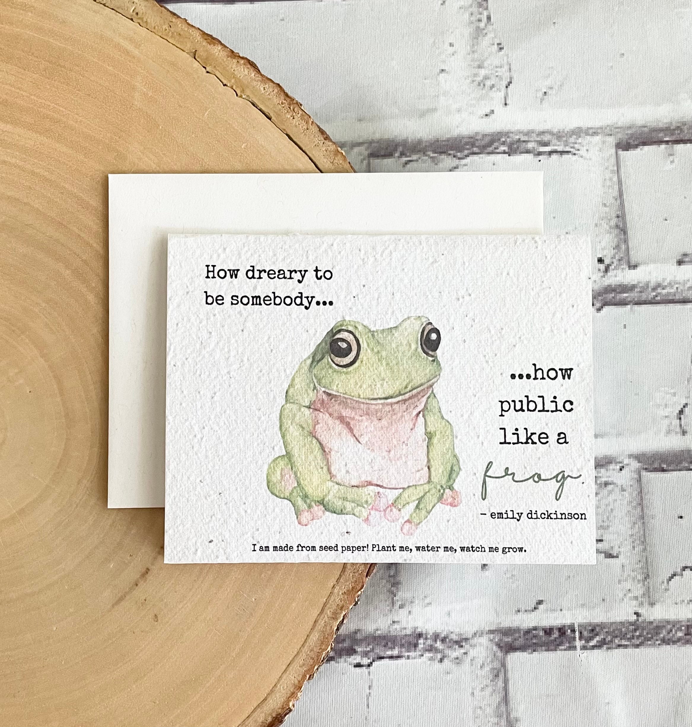 Frog Seed Card - Etsy