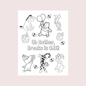 pooh bear coloring pages birthday candles