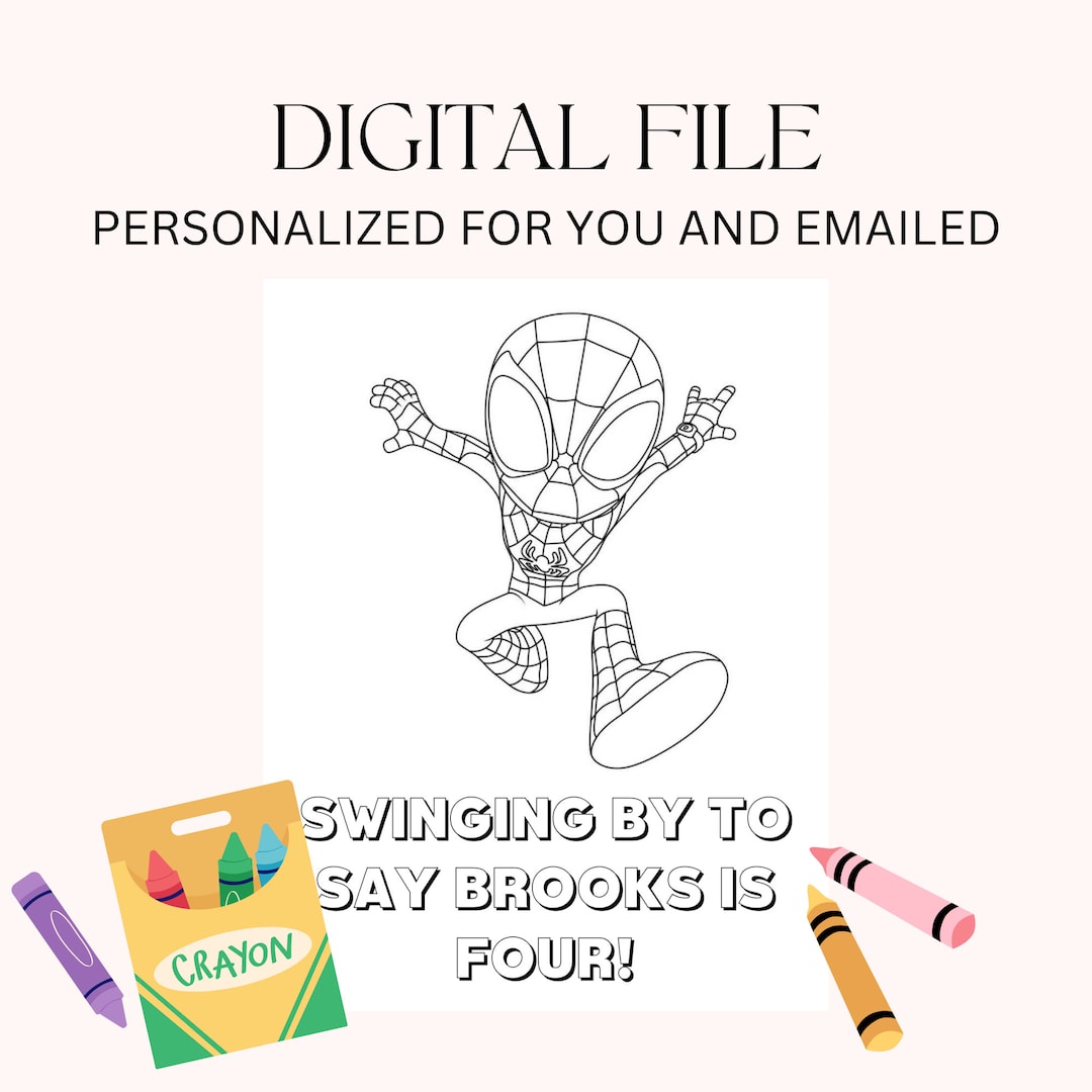 Spidey Spidey Coloring Page Spidey Birthday Spidey Activity Spiderman ...