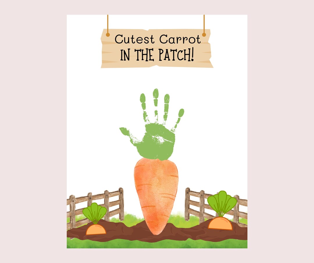 Carrot Handprint Art, Carrot Handprint Craft, Easter Handprint Art ...