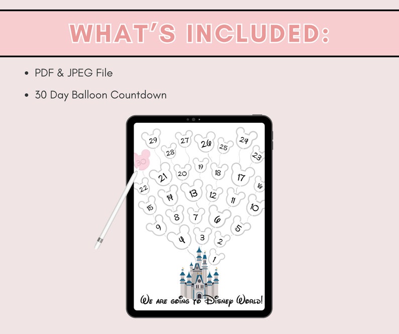 WDW Countdown, Printable Countdown, Vacation Countdown - Etsy