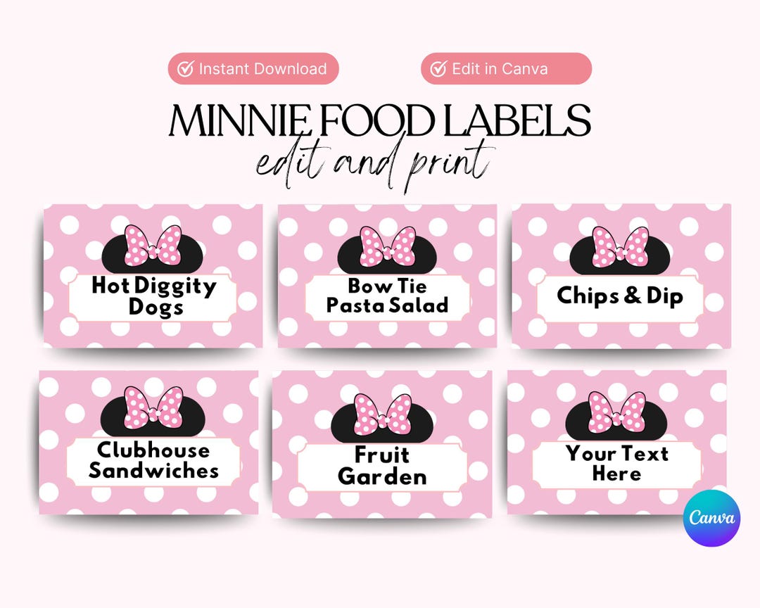 Editable and Printable Mouse Food Labels, Mouse Food Labels, Food Party ...