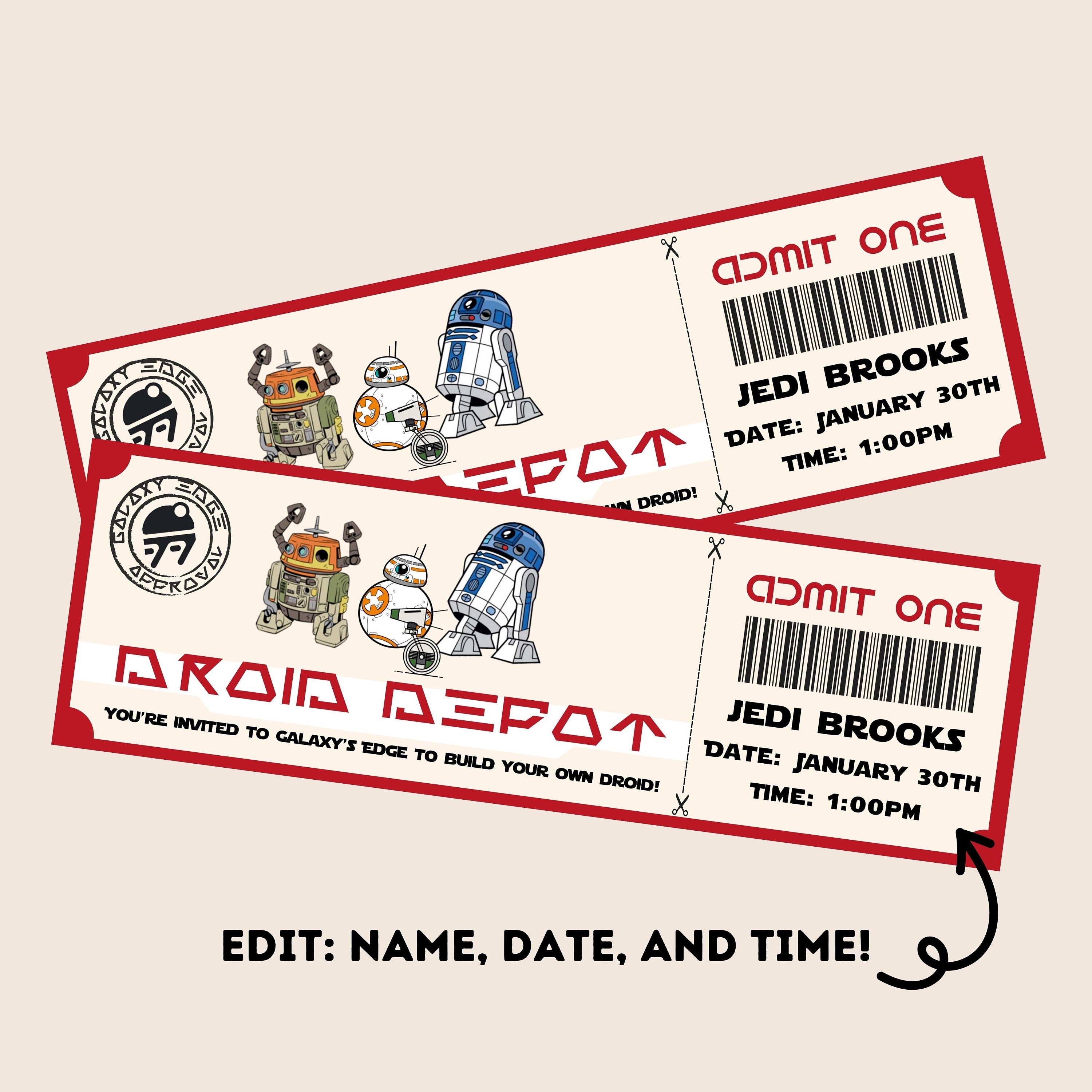 Droid Depot Ticket, Galaxy Edge Ticket, Star Wars Ticket, WDW Ticket ...