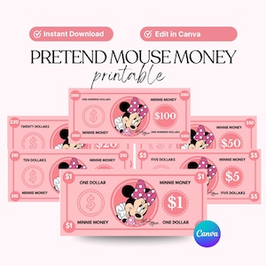 Printable Mouse Play Money, Printable Play Money, Pretend Money ...
