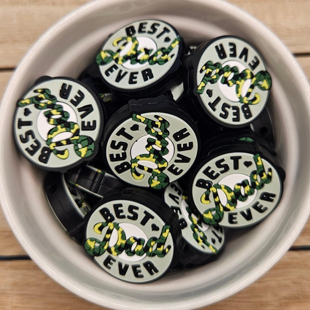 Silicone Focal Beads: Best Dad Ever Cartoon Beads DIY Craft Beads Beads ...
