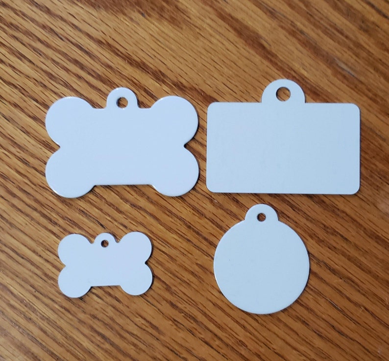 Aluminium Sublimation Dog Tags Blank White for Customization - Etsy