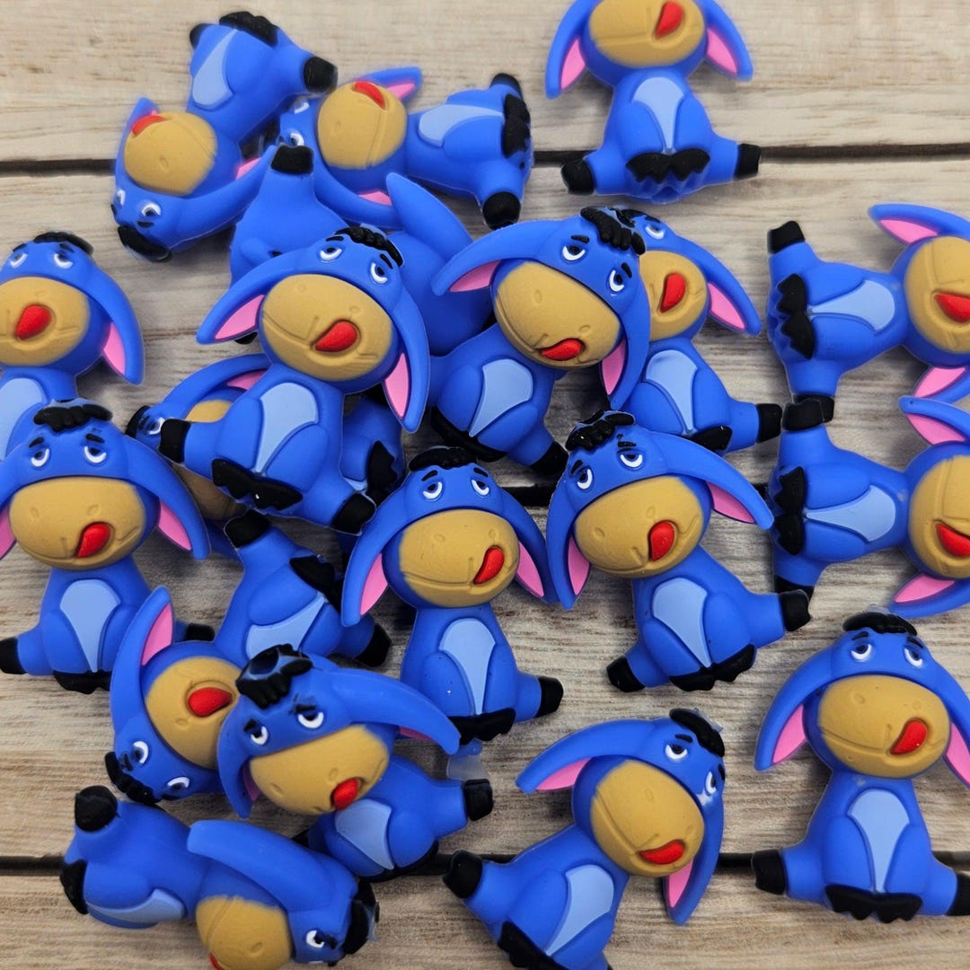 Silicone Focal Beads: 3D Donkey Cartoon Beads DIY Craft Beads Beads for ...