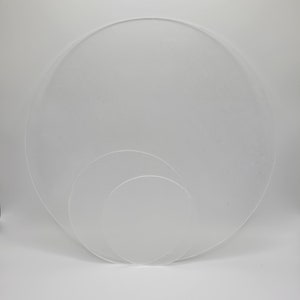 Clear Acrylic Rounds in 4 Sizes See Listing for Tiered Pricing - Etsy