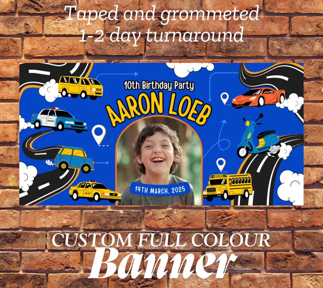 Full Color Birthday Banner, Vinyl Banners, Grommeted and Taped Banner ...
