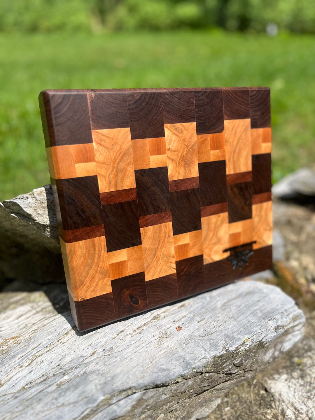 Multiwood End Grain Cutting Board Butcher Block - Etsy