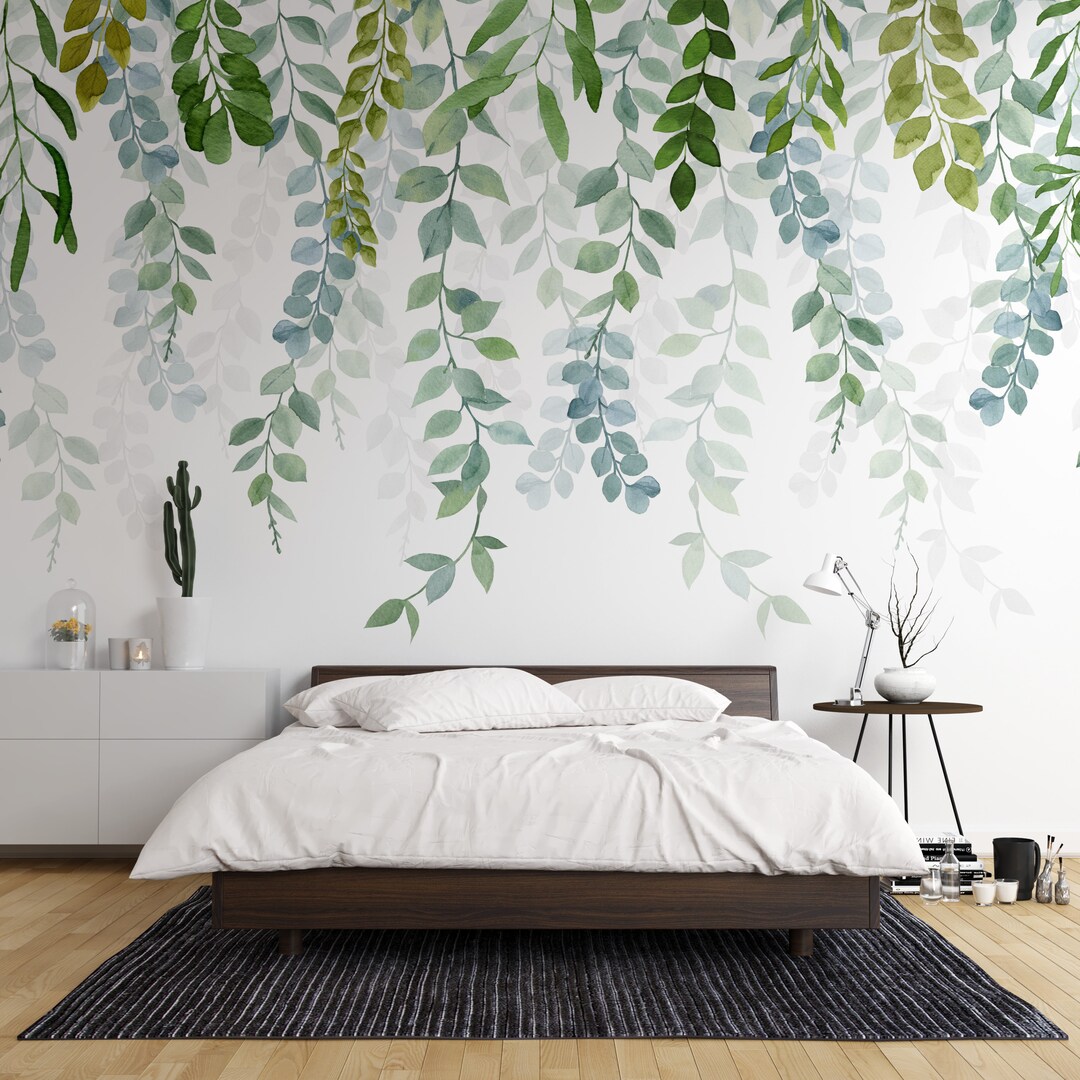 Serene Hanging Greenery Wall Mural Perfect for Creating a Tranquil ...