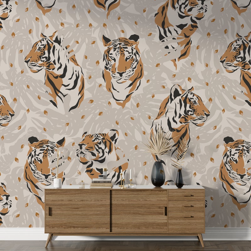 Tiger Wallpaper - Etsy