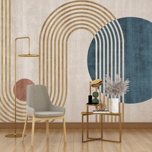 Textured Contemporary Line Art Wallpaper, Self Adhesive or Pasted ...