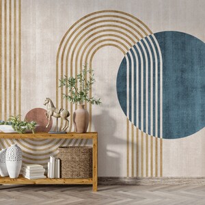 Textured Contemporary Line Art Wallpaper, Self Adhesive or Pasted ...