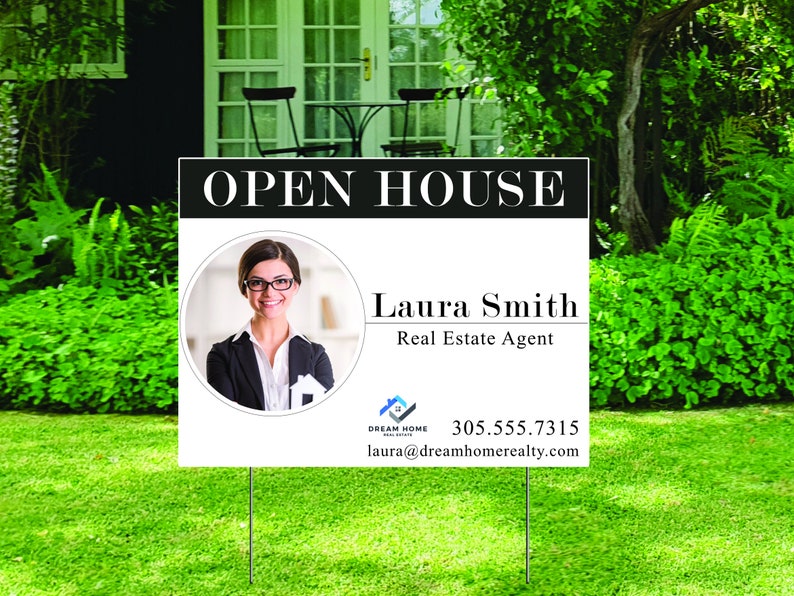 Custom Real Estate Open House Yard Sign Personalized Open - Etsy