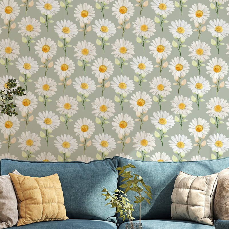 Daisy Wallpaper - Etsy