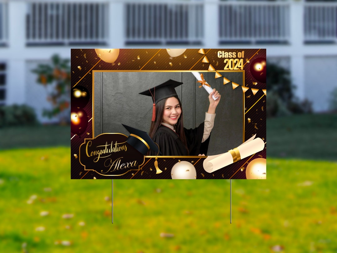 Custom Graduation Yard Sign - Graduation Lawn Decoration ...