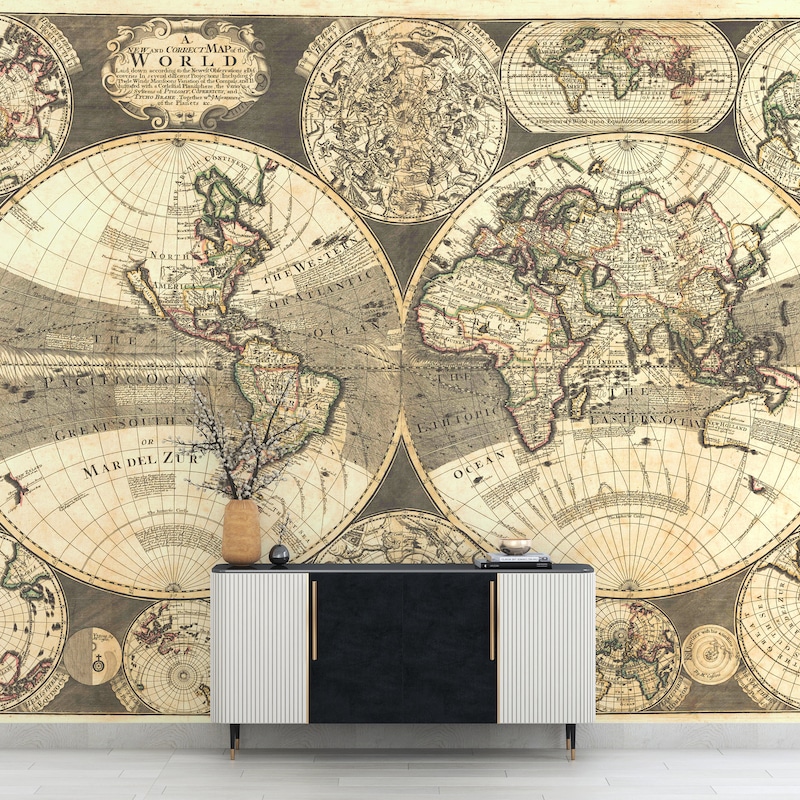 Map Mural - Etsy