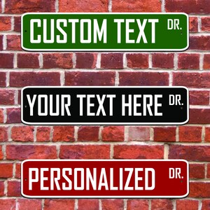 Customizable Street Sign, Make Your Own Street Sign, Custom Street Sign ...