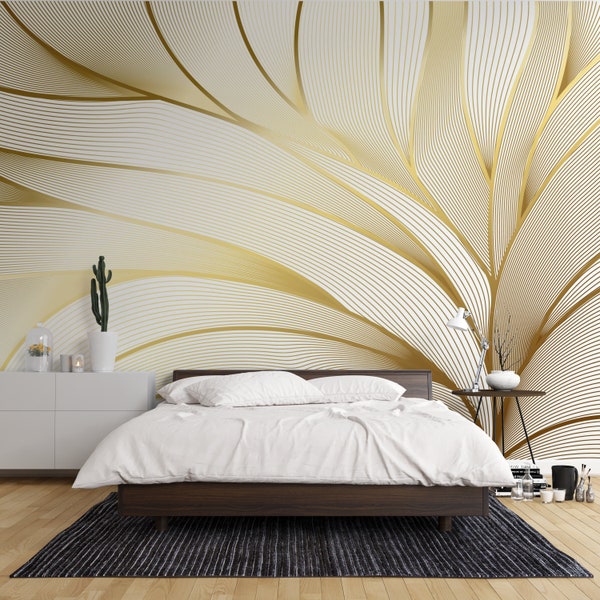 Metallic Gold Wallpaper - Etsy