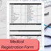 A Set of Medical Registration Form Template / Printable Editable ...