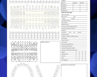 Dental Exam Form Printable Clinical Forms Make Dental Charting Easy