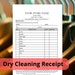 Dry Cleaner Receipt Template / Editable / Dry Cleaning Invoice ...