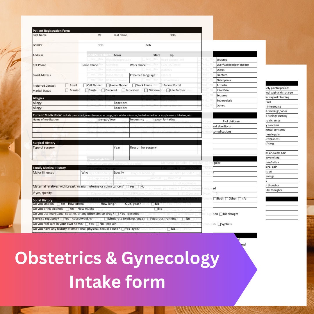 A Set of Medical Registration Form Template / Printable Editable ...