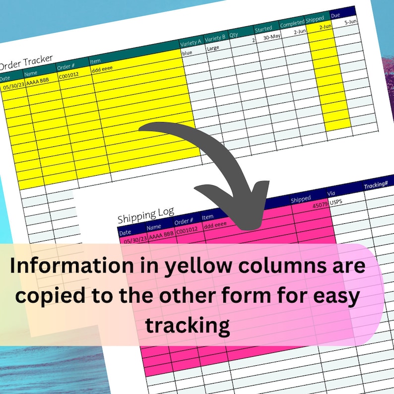 Order Tracker & Shipping Log Template in Excel/ Printable / Editable ...