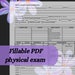 Physical Exam Form Fillable PDF / Annual Physical Examination ...