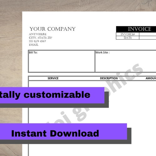 PAVING Service Estimate & Invoice / Business Form Template / - Etsy