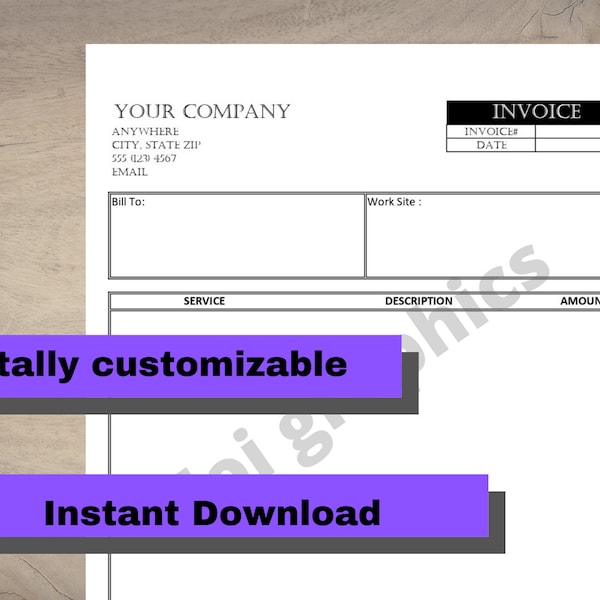 Invoice - Etsy