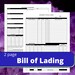 2 Page Bill of Lading Template / Printable / BL With Supplement Page ...