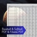 Baseball and Softball Scorebook Template / Printable Score Sheet ...