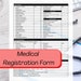 A Set of Medical Registration Form Template / Printable Editable ...