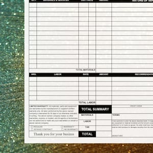 HVAC Service Order Form Template / Business Form Template / Digital ...