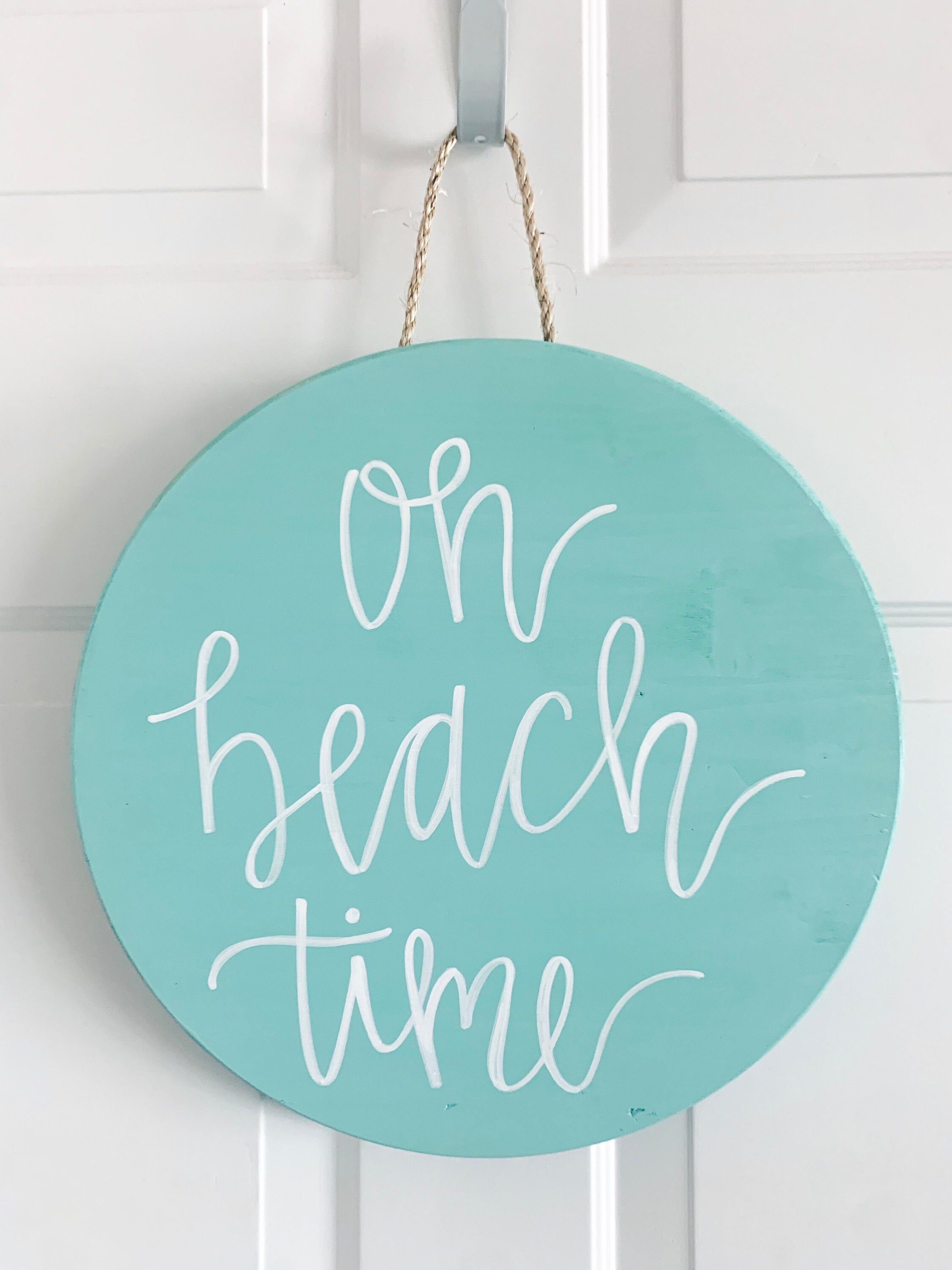 ON BEACH TIME Wall Decor Beach House Coastal Sign Beach - Etsy